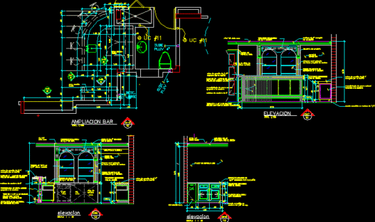 Puesto De Comida Rapida En AutoCAD | Librería CAD