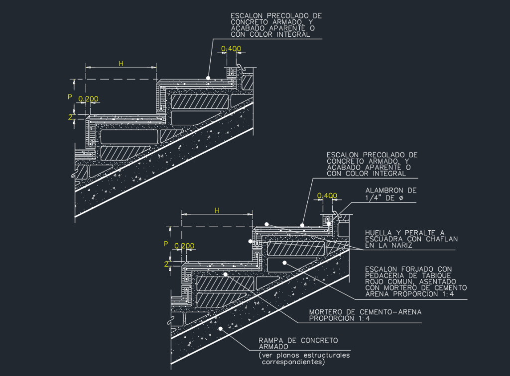 Concrete Ramp Details in DWG (617.69 KB) | CAD library