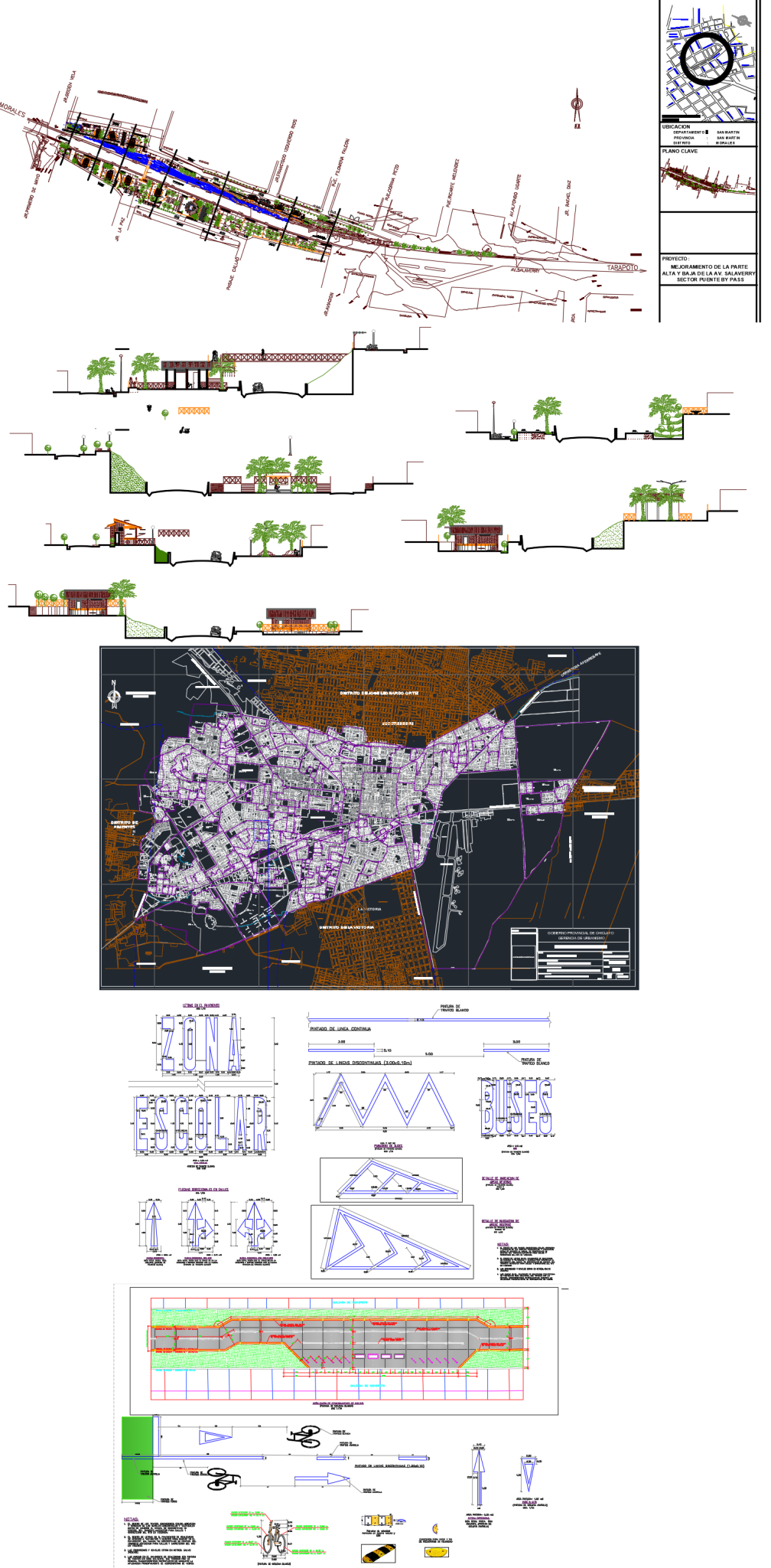 Signposted Road Map In DWG (2.05 MB) | CAD library