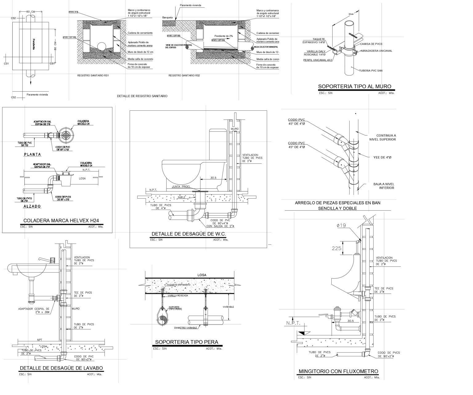 Detalles Variados De Instalaciones Sanitarios En DWG (595.96 KB ... Detalles Variados De Instalaciones Sanitarios En DWG (595.96 KB ...