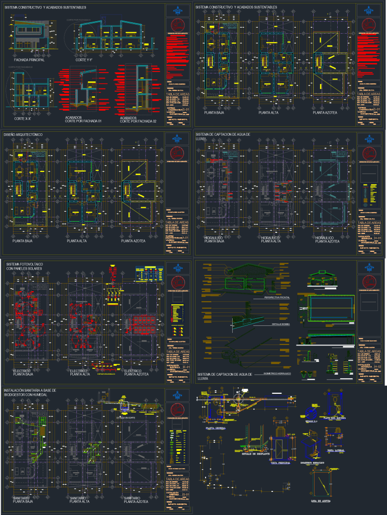 Design Of A Sustainable House With Eco-technology In DWG (3.91 MB ...
