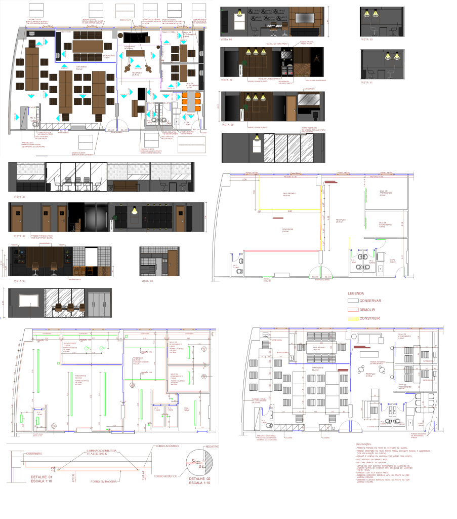 Complete Coworking Project in DWG (12.00 KB) | CAD Library