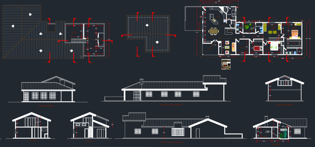 Fachadas De Viviendas En DWG (3.58 MB) | Librería CAD