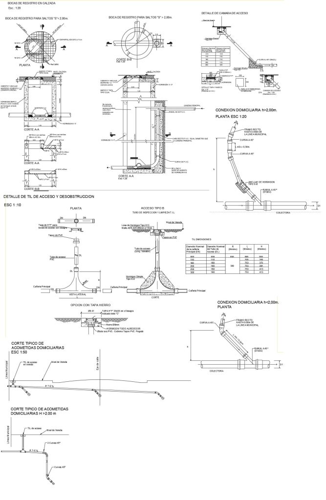 Planos De Un Sistema De Agua Potable En DWG (805.07 KB) | Librería CAD