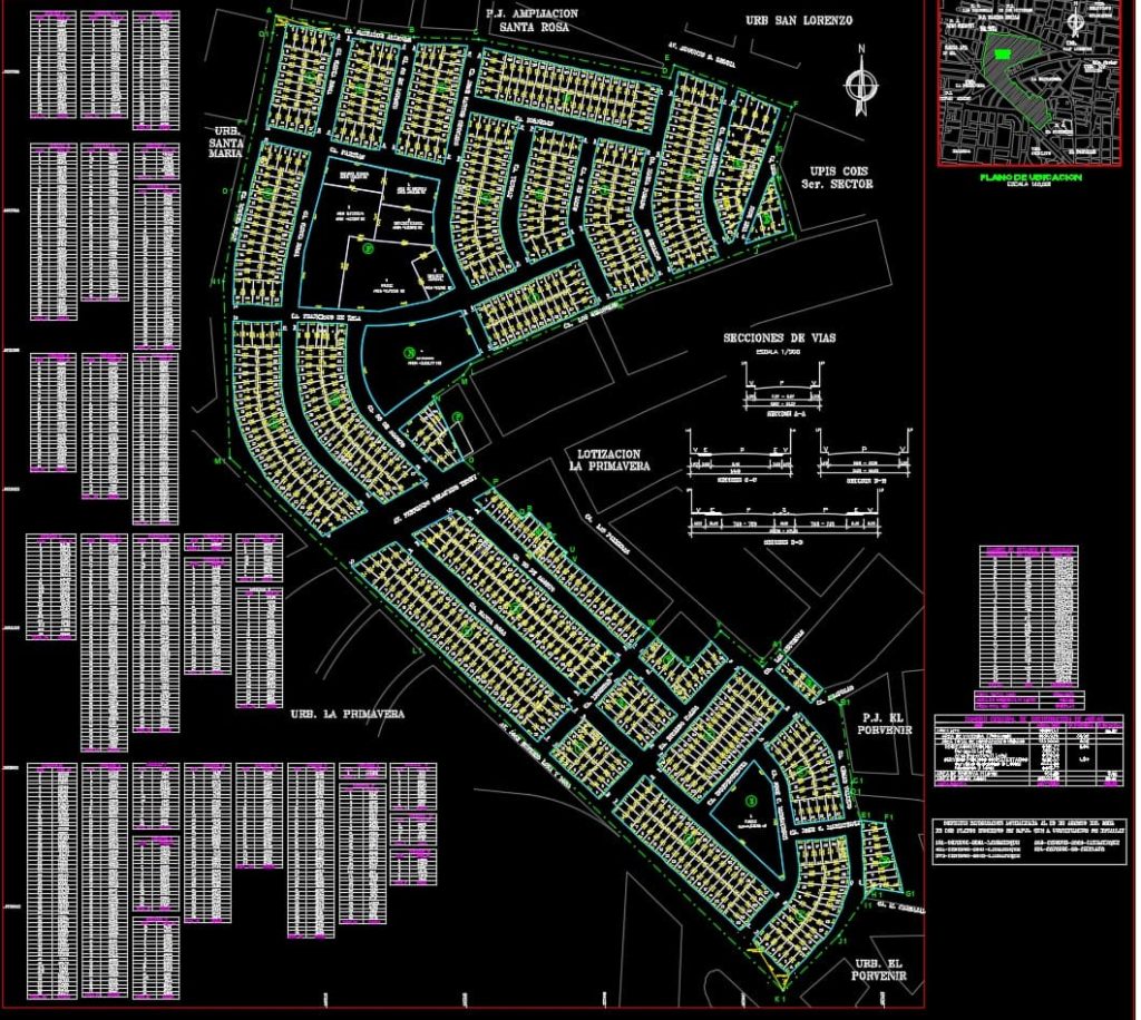 Plano Del Distrito Del Rimac Lima-peru En DWG (2.11 MB) | Librería CAD