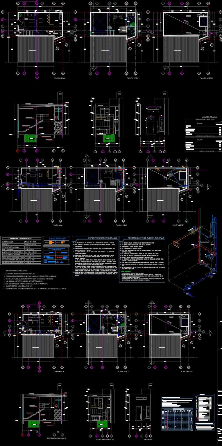 Fachadas De Viviendas En DWG (3.58 MB) | Librería CAD