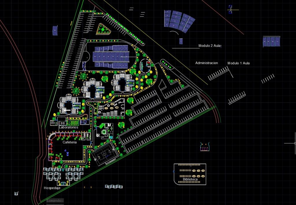 Progetto e planimetria di una scuola in DWG (4.16 MB) | Libreria CAD