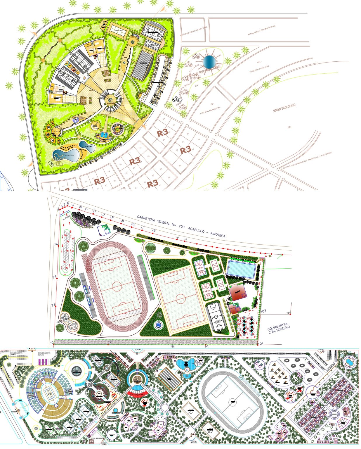 Sports Complex Design In DWG (5.45 MB) | CAD library