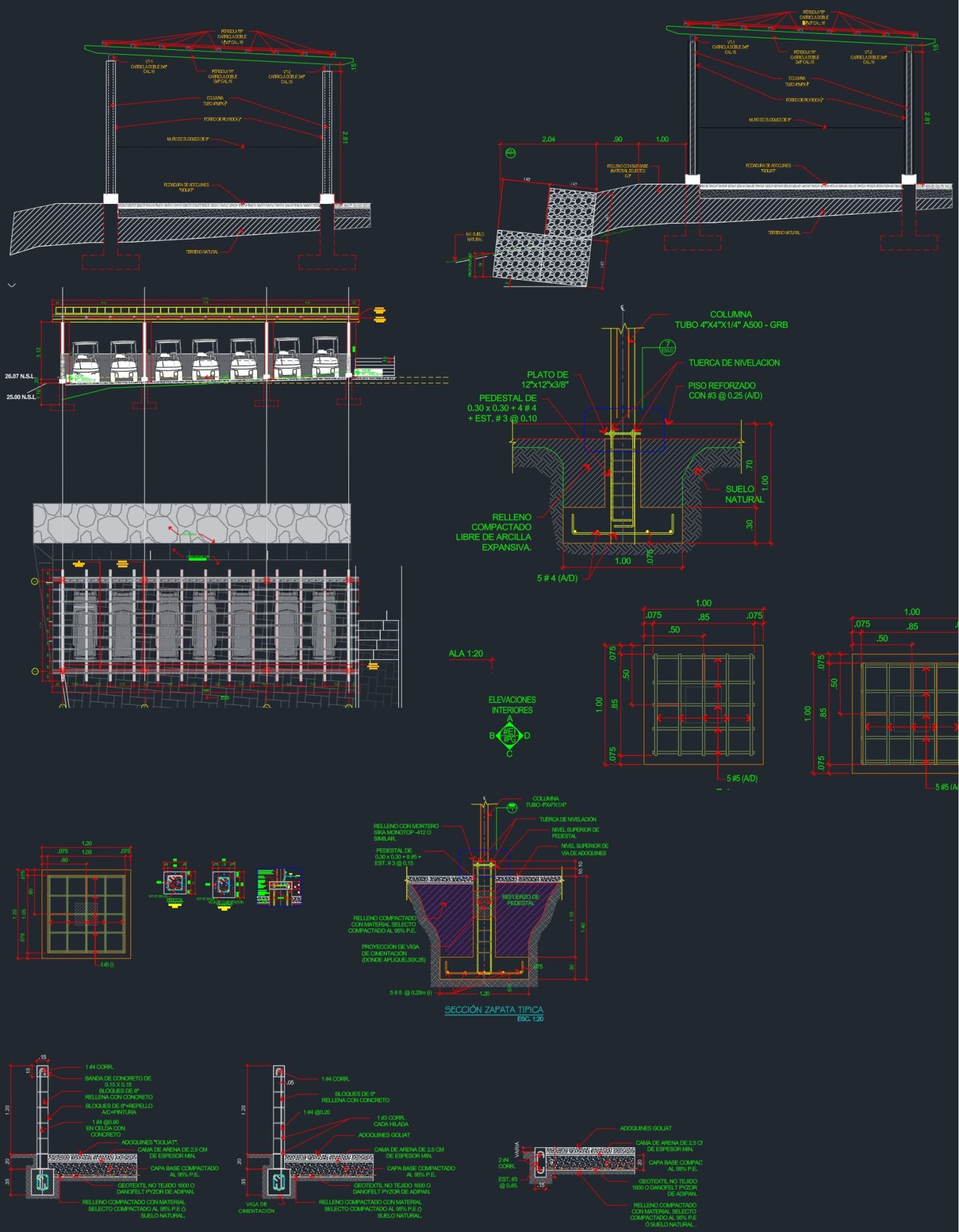 Planos De Estacionamientos En DWG (2.38 MB) | Librería CAD Planos De Estacionamientos En DWG (2.38 MB) | Librería CAD