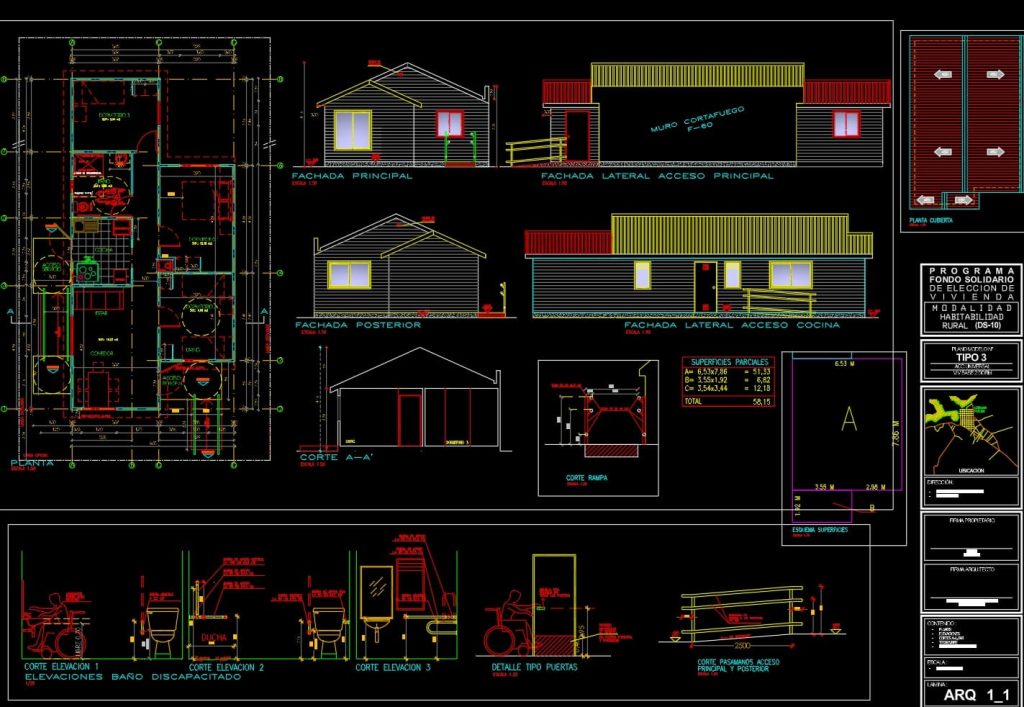 Single Family Home CAD Blocks Free Download!