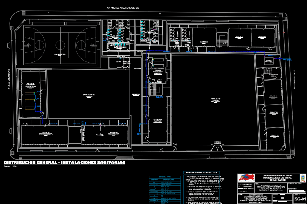 Drinking Water and Fire Network Distribution Plan (DWG) (2.98 MB) | CAD ...