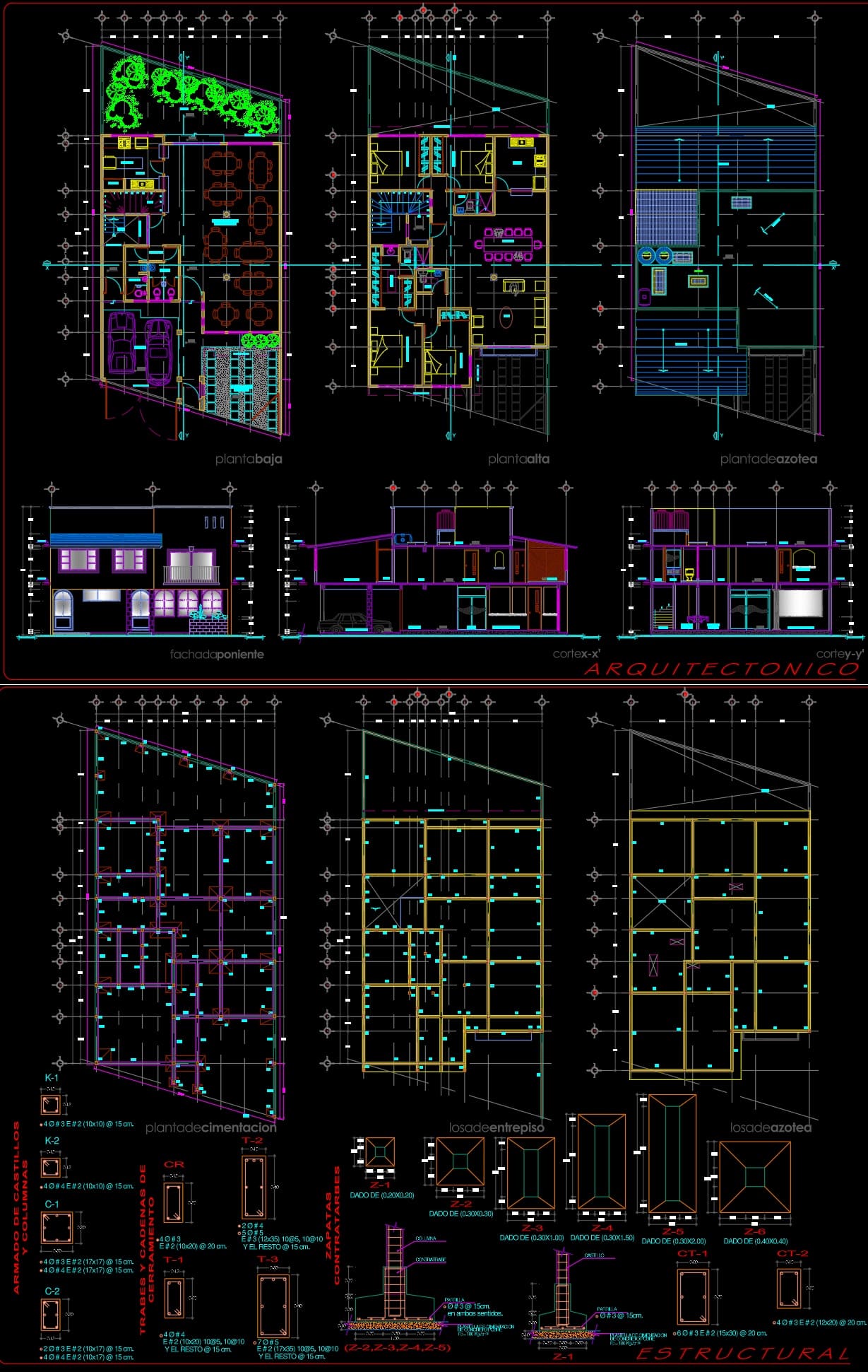 Cafetería Con Vivienda En Planta Alta En DWG (772.59 KB) | Librería CAD
