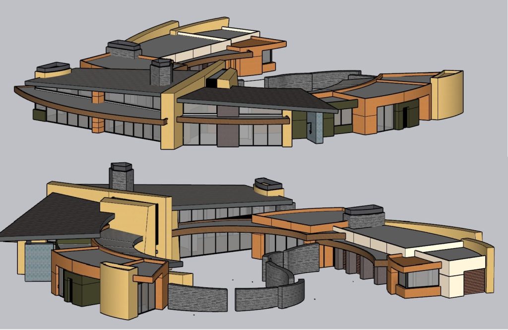 Casa Circular Contemporánea En SketchUp (14.02 MB) | Librería CAD