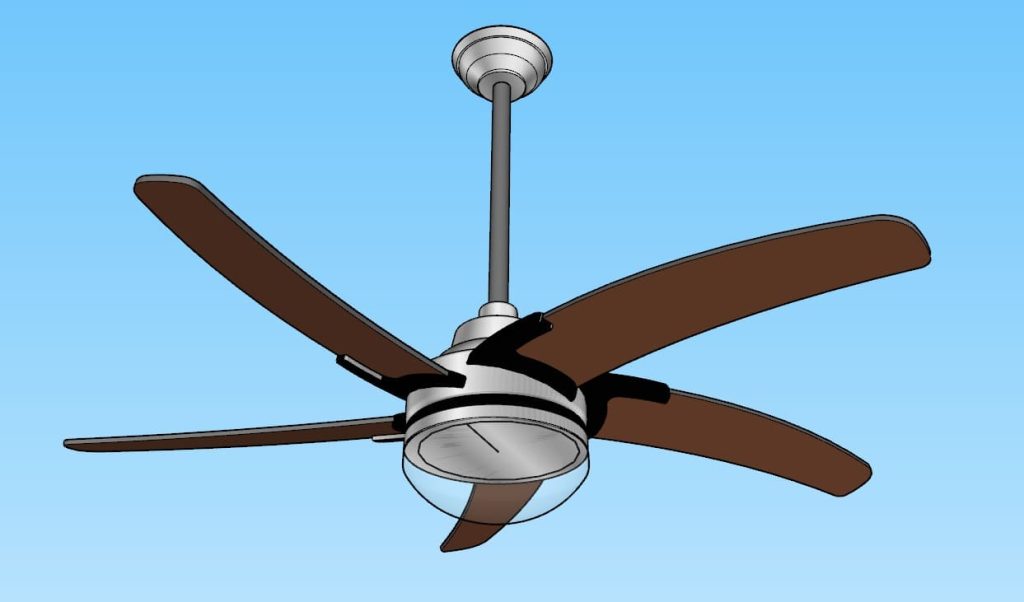Wall Fan Elevation and Section in DWG (74.23 KB) | CAD library