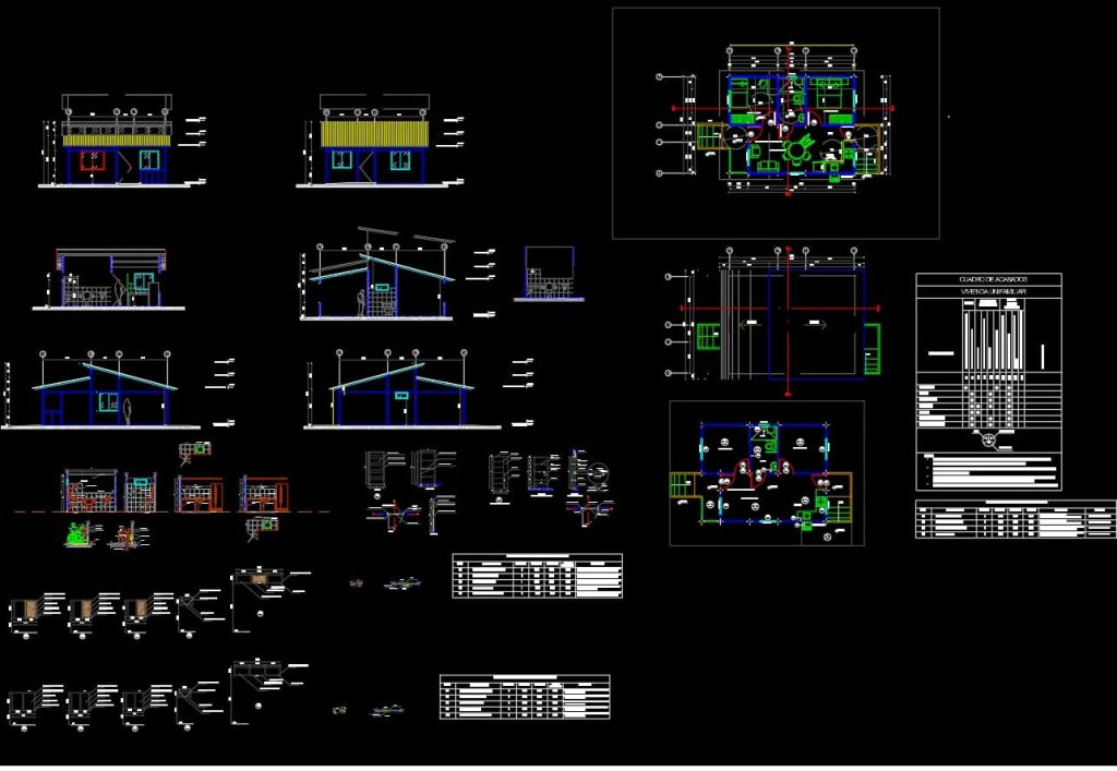 Plano Vivienda Unifamiliar 1 Planta En DWG (581.40 KB) | Librería CAD