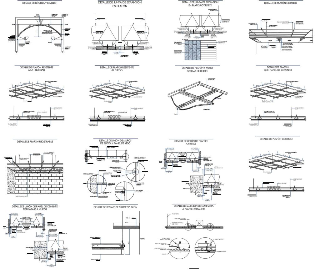 Details of Suspended Ceilings and Ceiling Panels in DWG Format (1.12 MB ...