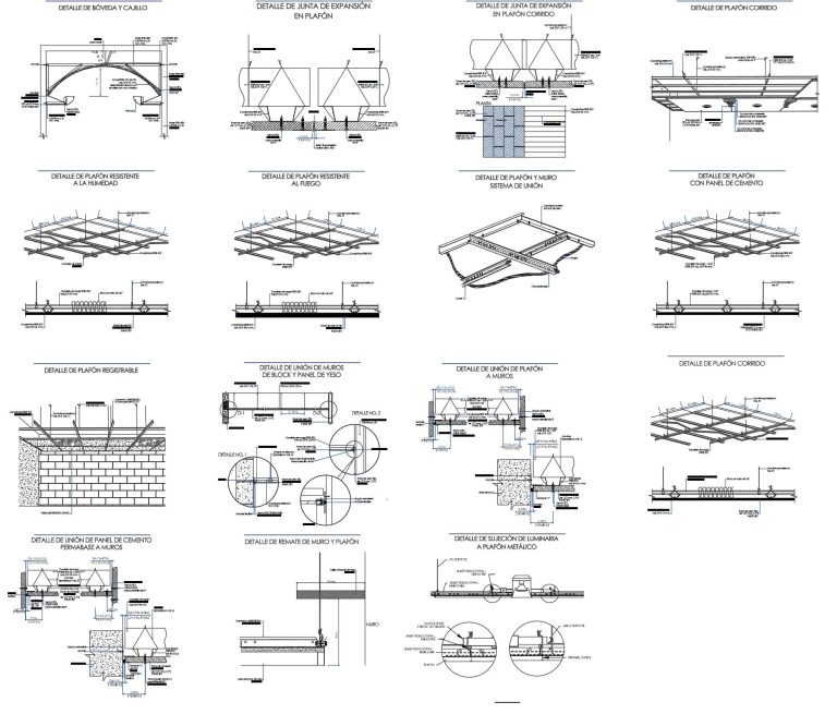 Details of Suspended Ceilings and Ceiling Panels in DWG Format (1.12 MB ...