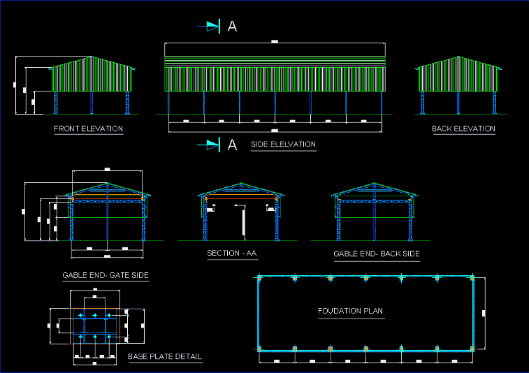 Sloped Roof Details in DWG (66.97 KB) | CAD library