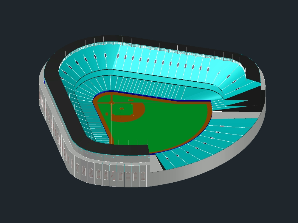 Stadium In AutoCAD CAD Library