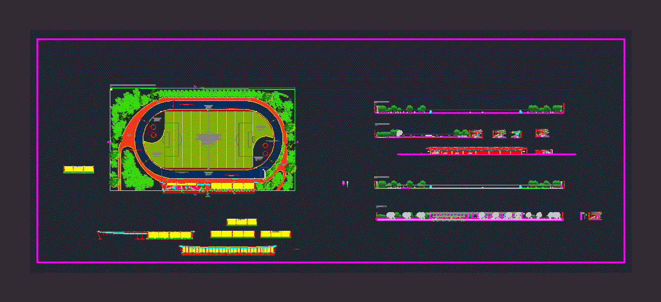 Soccer Field In AutoCAD CAD Library