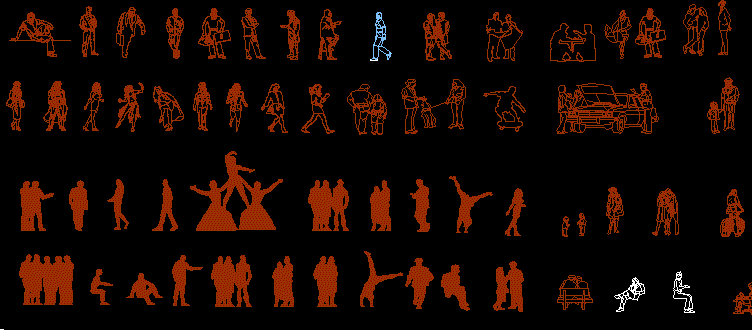 Escala Humana En DWG (178.70 KB) | Librería CAD