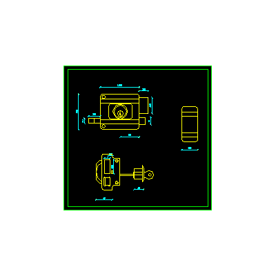Door Lock In DWG (53.17 KB) | CAD library