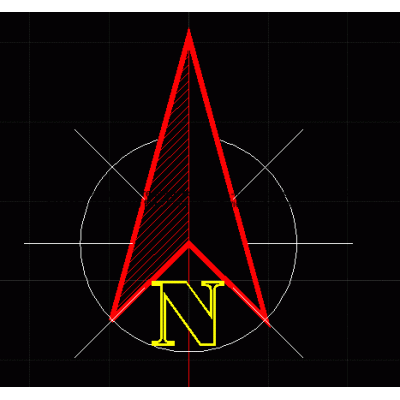 North Symbol in CAD and DWG (4.87 KB) | CAD Library
