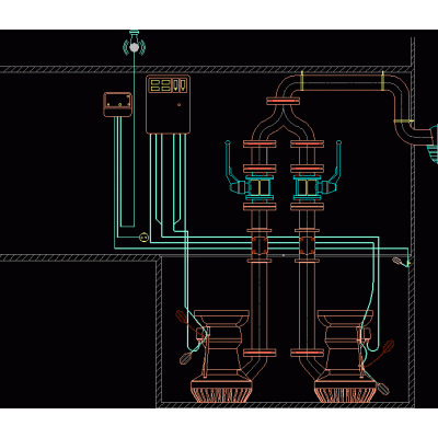 Generator Room Plan in DWG (76.06 KB) | CAD Library