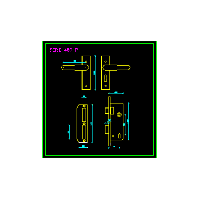 Door Lock In DWG (53.17 KB) | CAD library